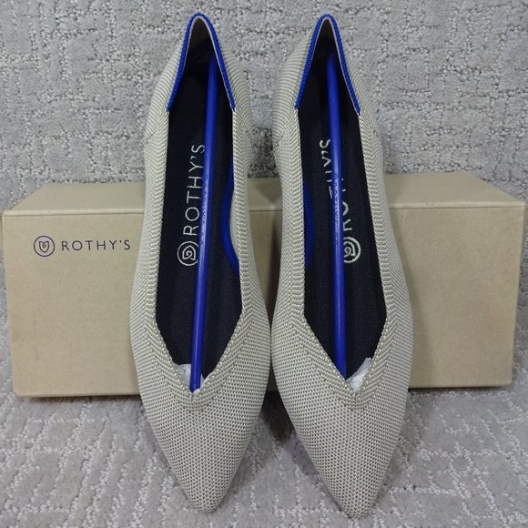 Rothy's | Shoes | Rothys The Point Flax Birdseye Beige Pointed Toe Slip ...
